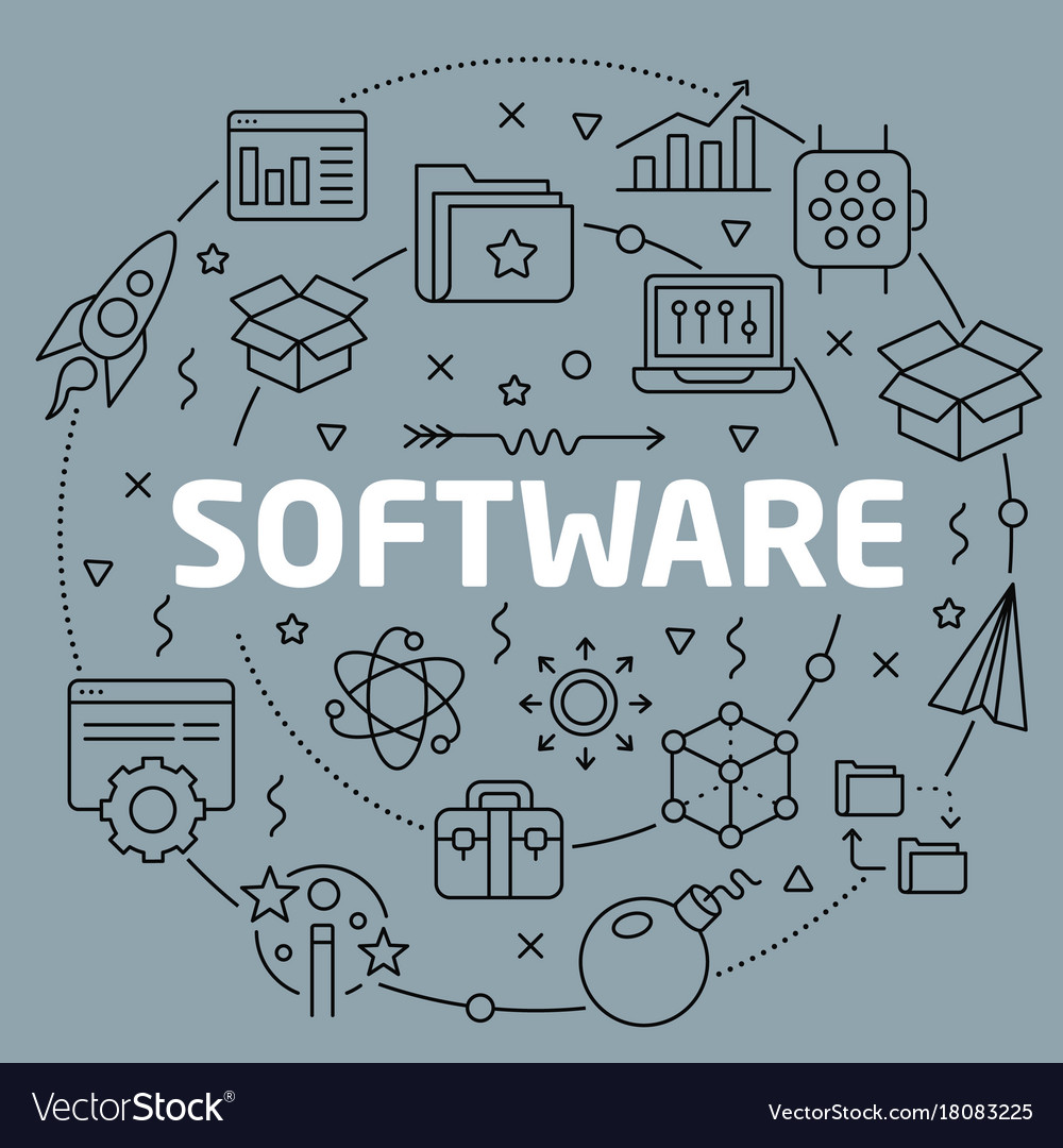 Linear software Royalty Free Vector Image - VectorStock