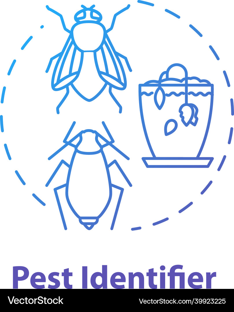 Pest identifier concept icon indoor plants Vector Image
