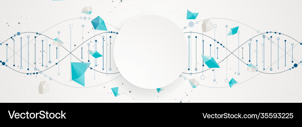 Science template wallpaper or banner with a dna Vector Image