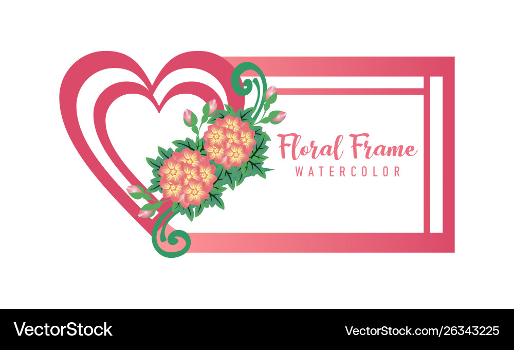 Set floral frame wedding invitation flower log Vector Image