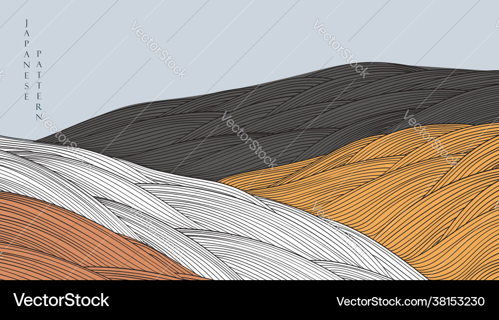 Abstract art background with natural landscape Vector Image