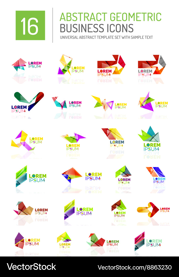Abstract business icons Royalty Free Vector Image