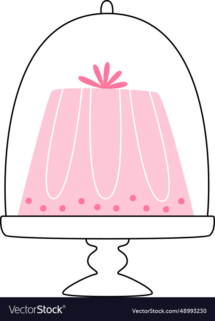Cake on stand Royalty Free Vector Image - VectorStock