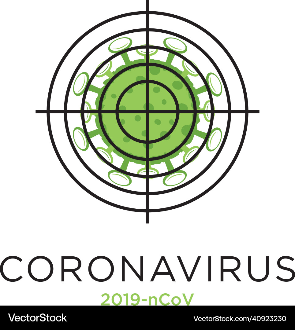 Corona virus target of virus Royalty Free Vector Image
