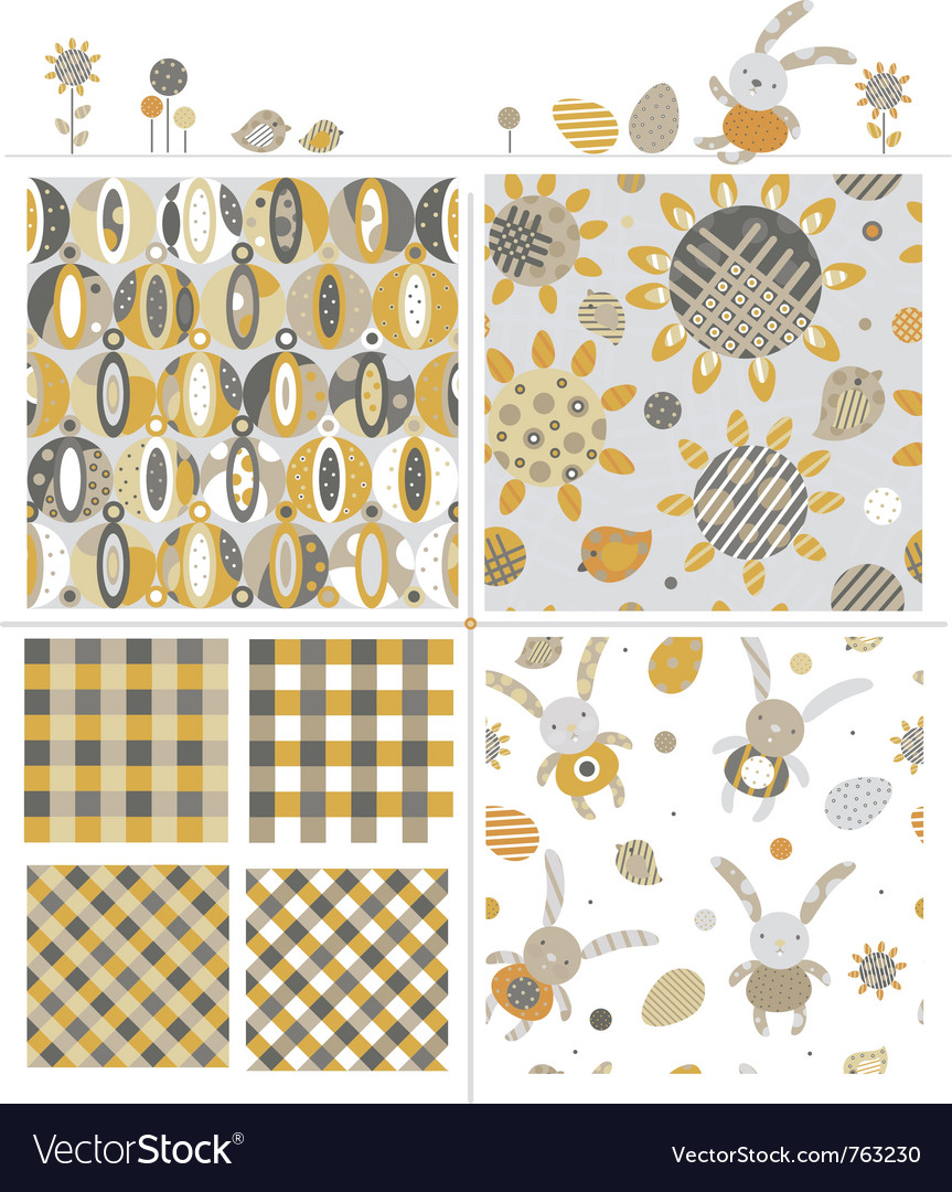 Cute patterns and elements Royalty Free Vector Image