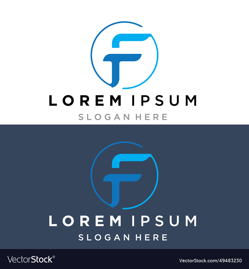 F letter icon logo Royalty Free Vector Image - VectorStock