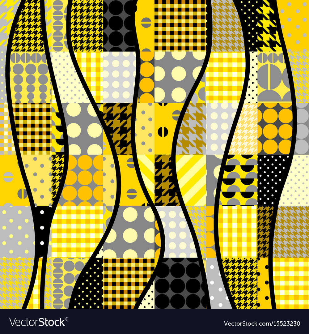 Geometrical patchwork pattern Royalty Free Vector Image