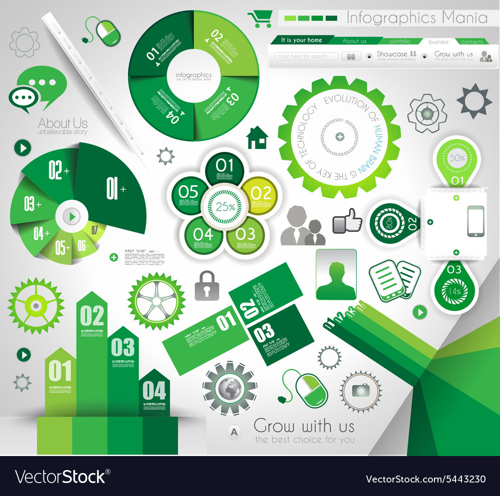 Infographics concept to display your data Vector Image