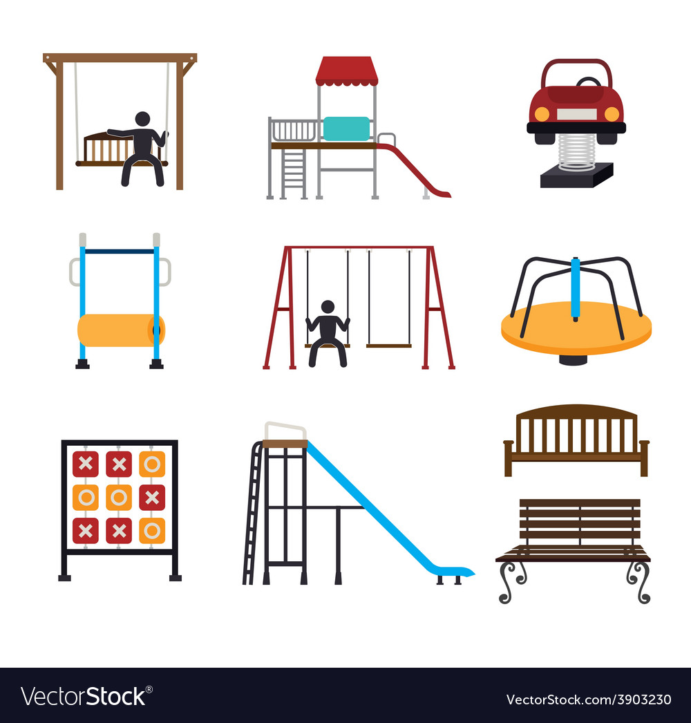 Park design over white background Royalty Free Vector Image