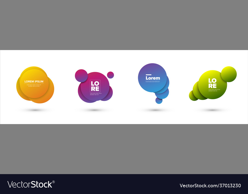 Set abstract digital elements with sample Vector Image