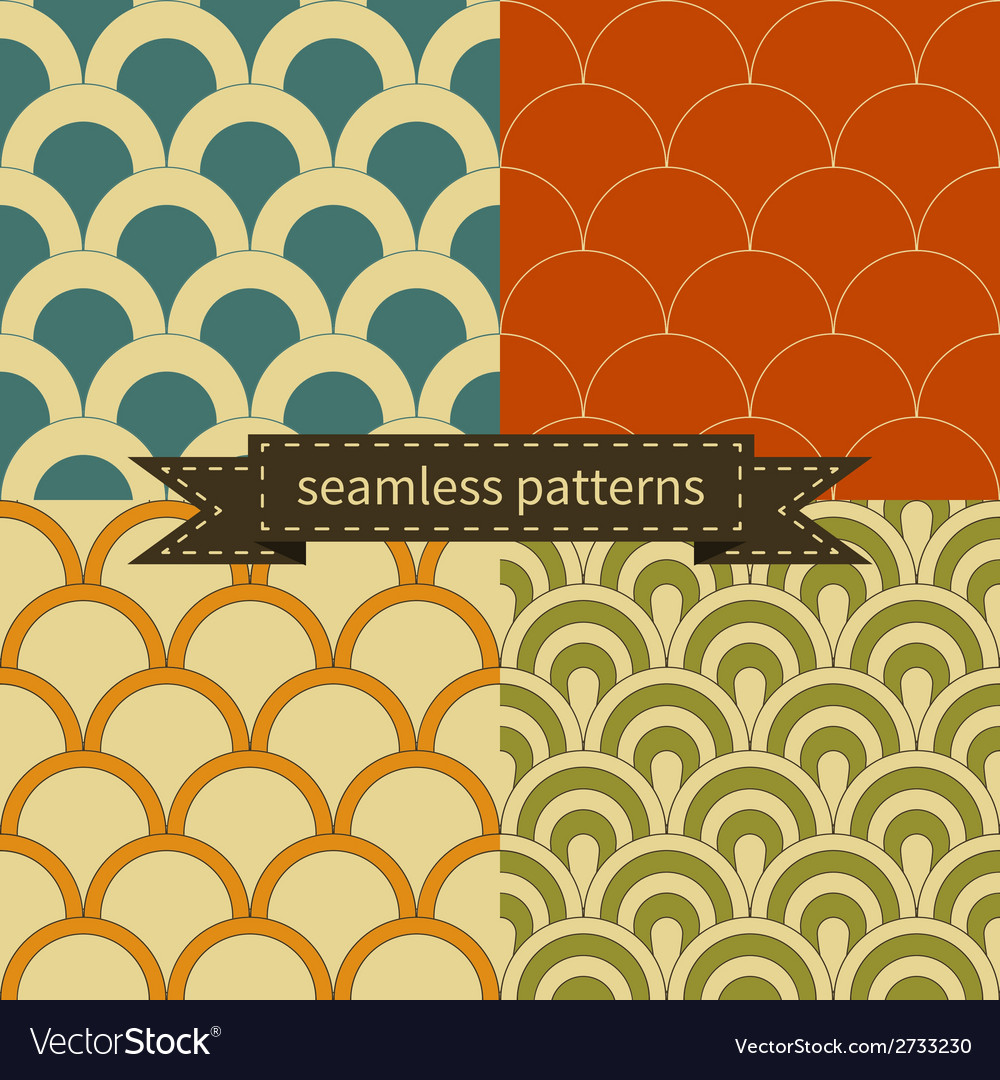 Set seamless patterns Royalty Free Vector Image