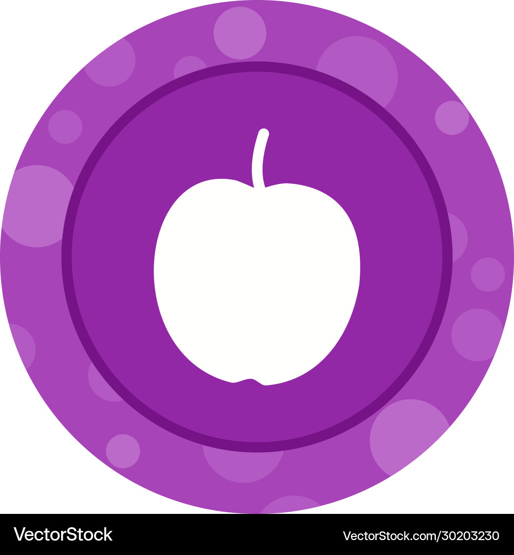 Unique apple glyph icon Royalty Free Vector Image