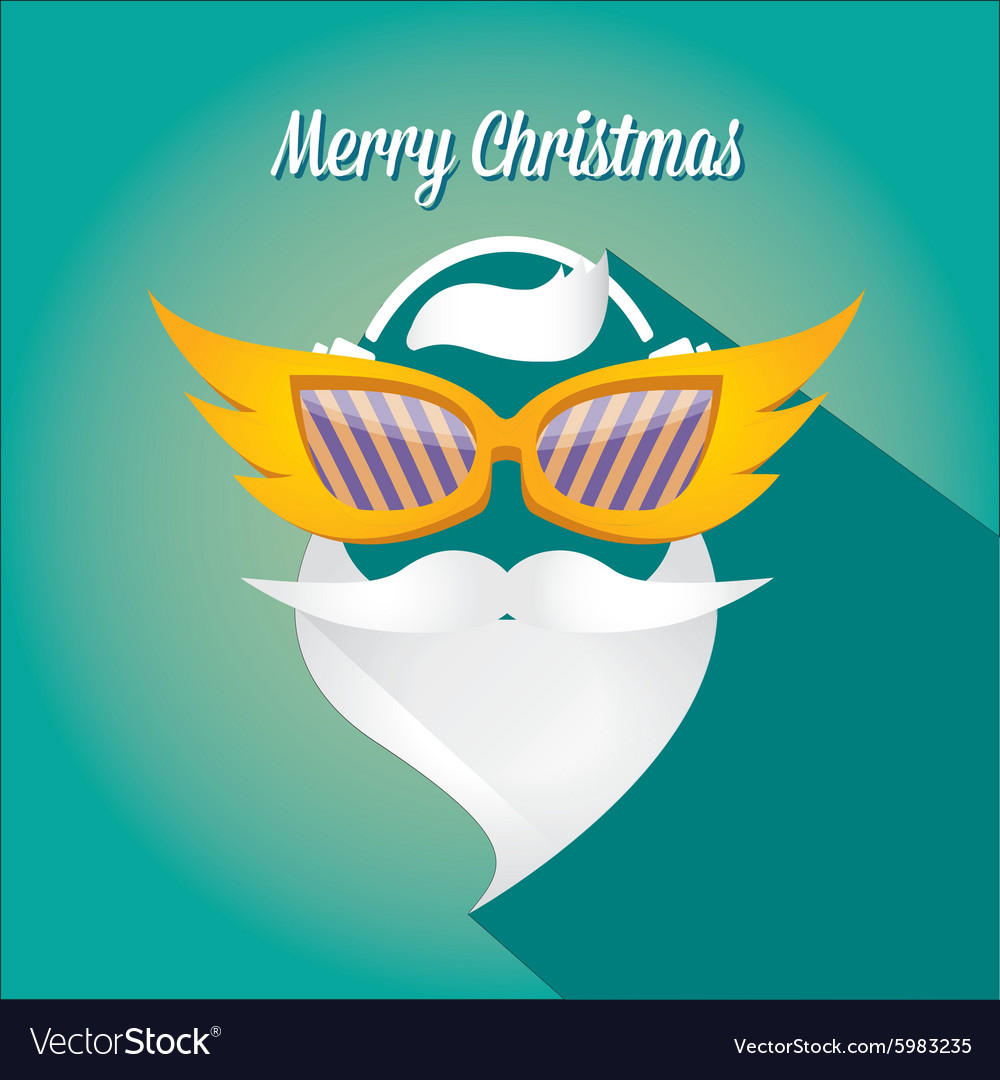 Christmas hipster poster for party or card Vector Image