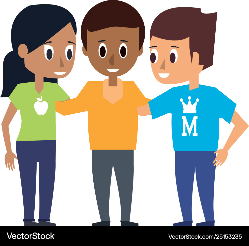 Friends people cartoon Royalty Free Vector Image