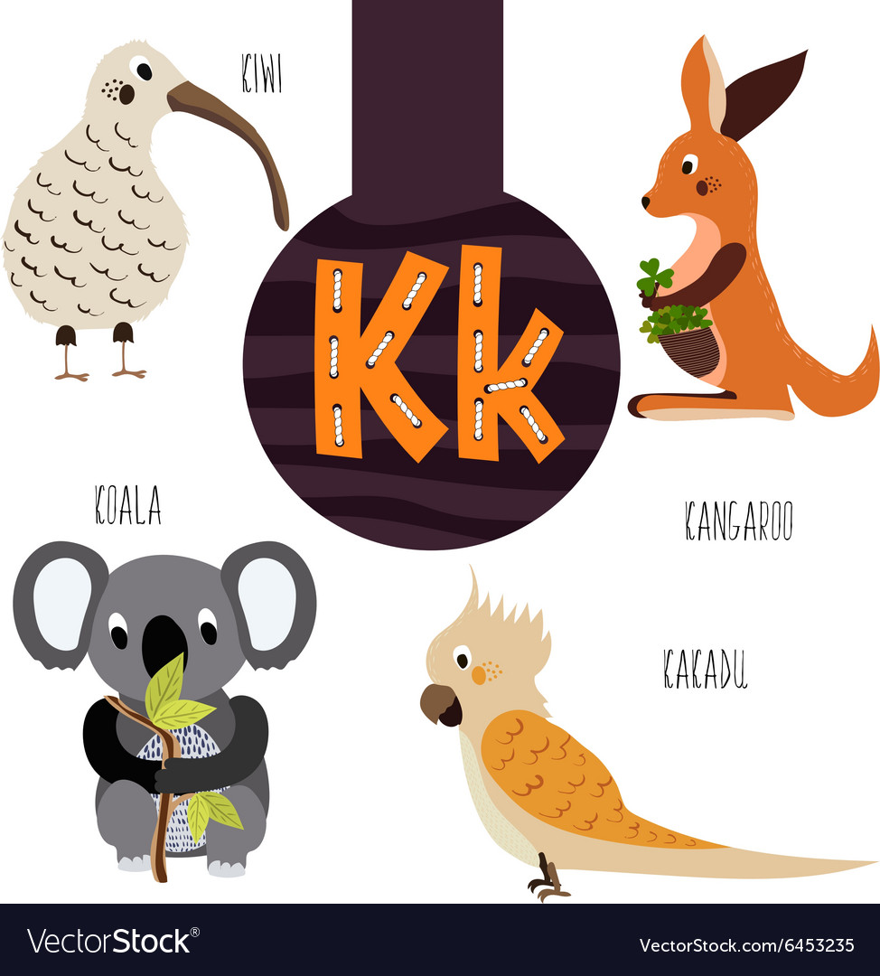 Fun animal letters of the alphabet Royalty Free Vector Image