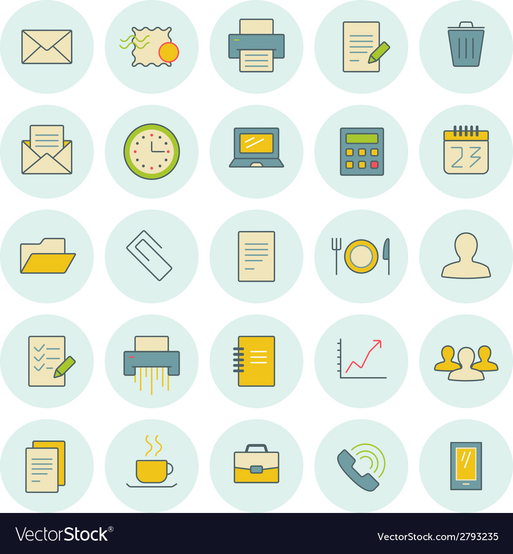 Icons set for web site design and mobile apps Vector Image