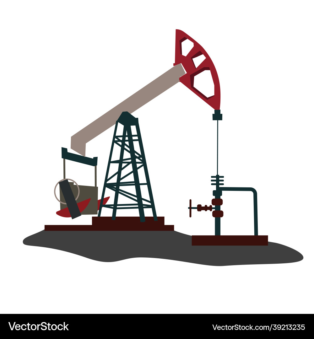 Oil rig stock pumps Royalty Free Vector Image - VectorStock
