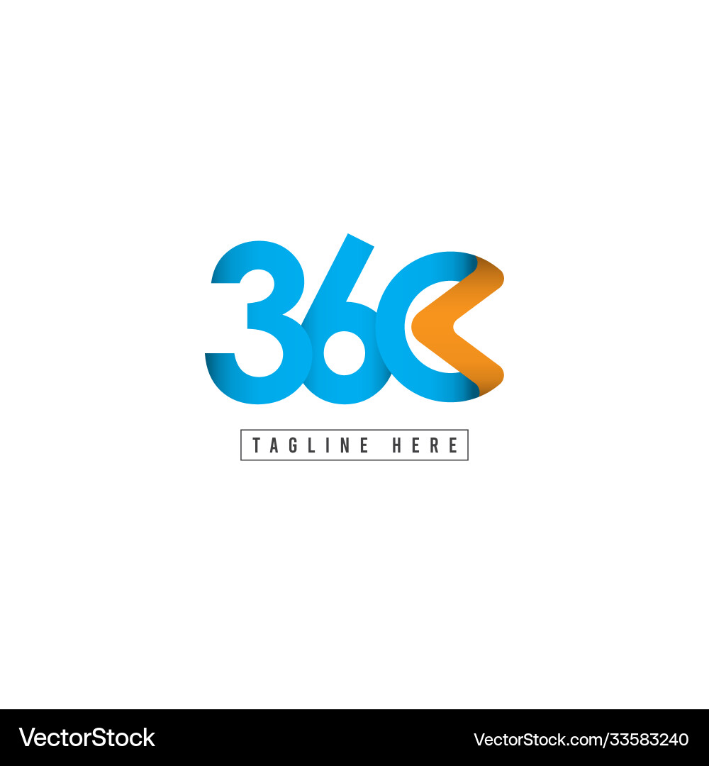 360 logo template design Royalty Free Vector Image