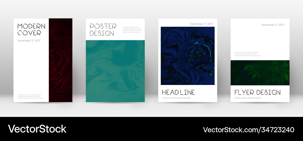 Abstract cover alive design template suminagashi Vector Image