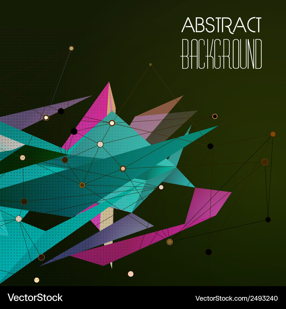 Abstract geometric background with triangle Vector Image