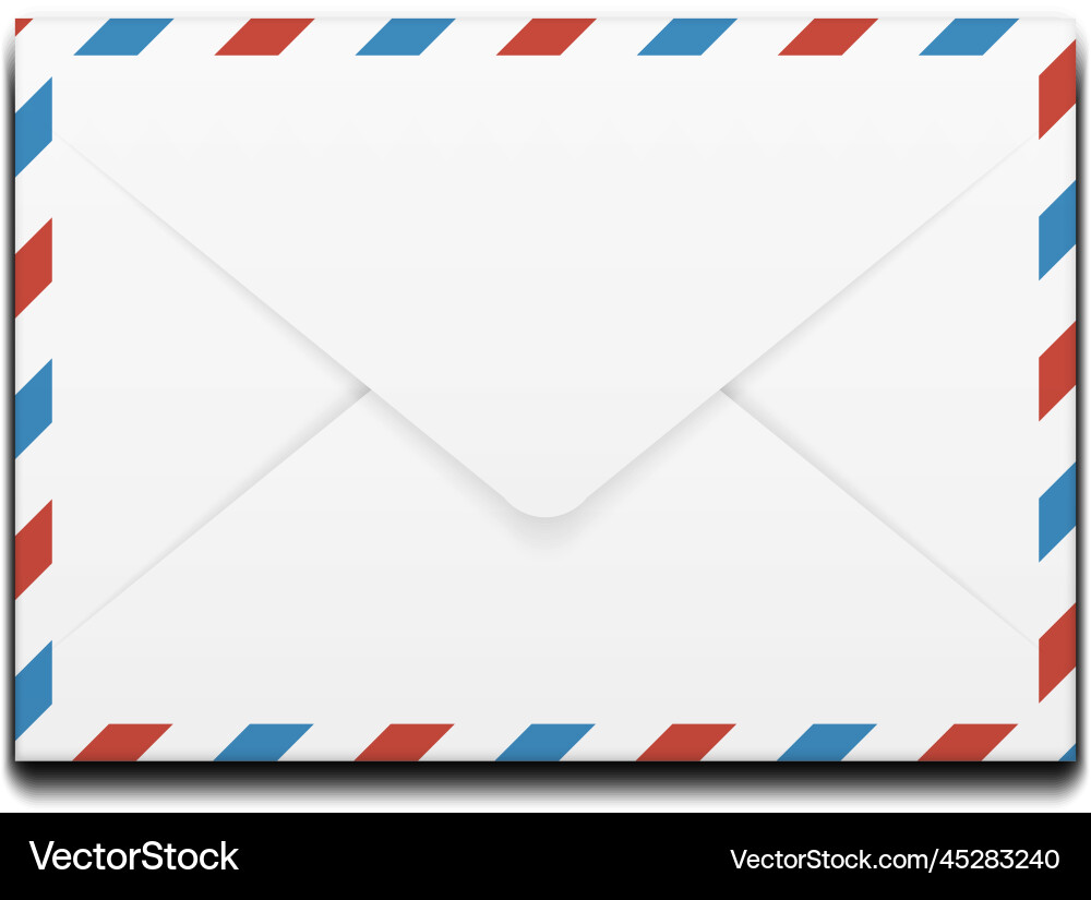 Closed letter international mail sealed postal Vector Image