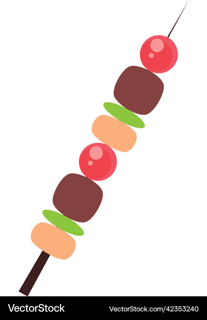 Fast food skewer Royalty Free Vector Image - VectorStock