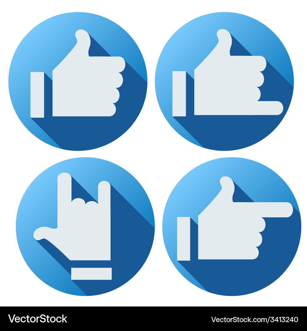 Flat style of like button for social networking Vector Image