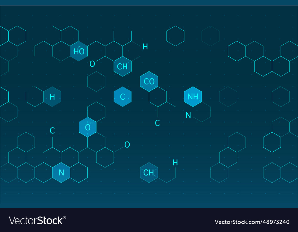 Formula molecular structure Royalty Free Vector Image