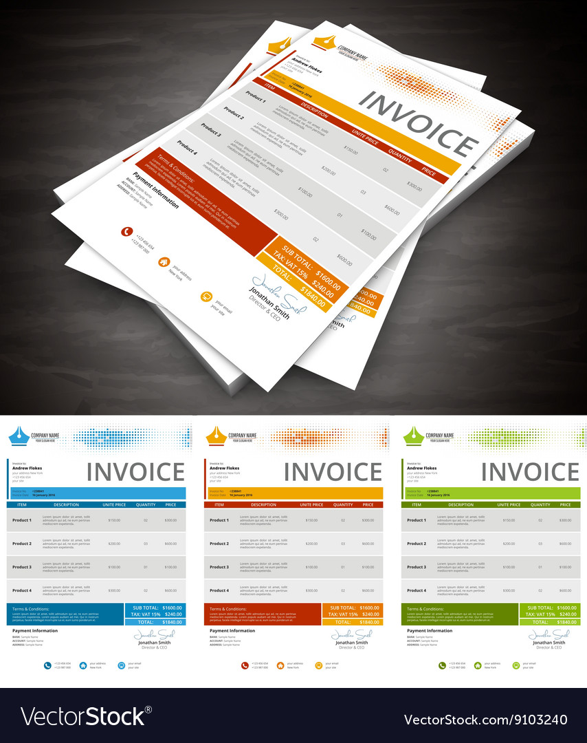 Invoice Royalty Free Vector Image - VectorStock