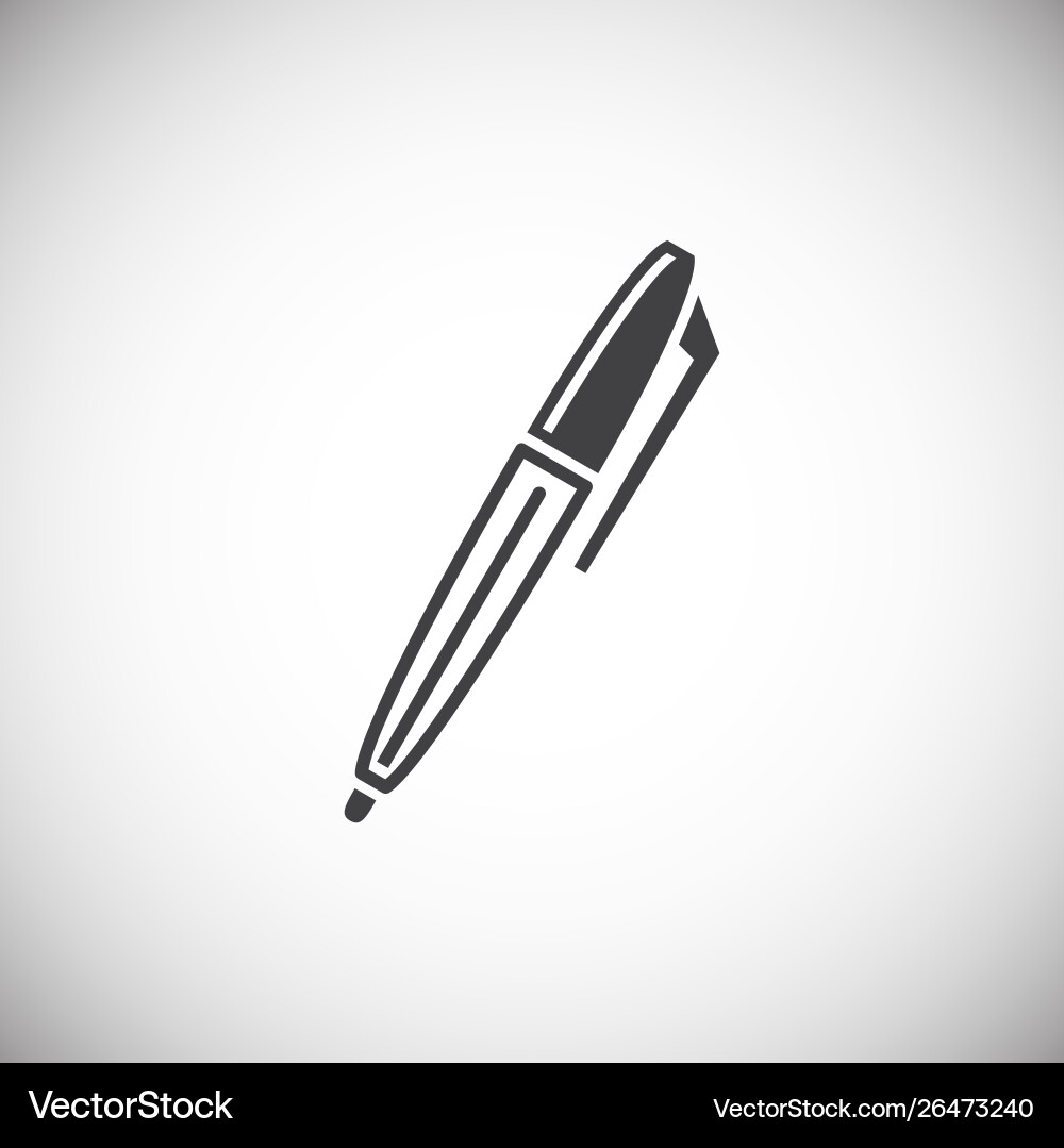 Pen icon on background for graphic and web design Vector Image