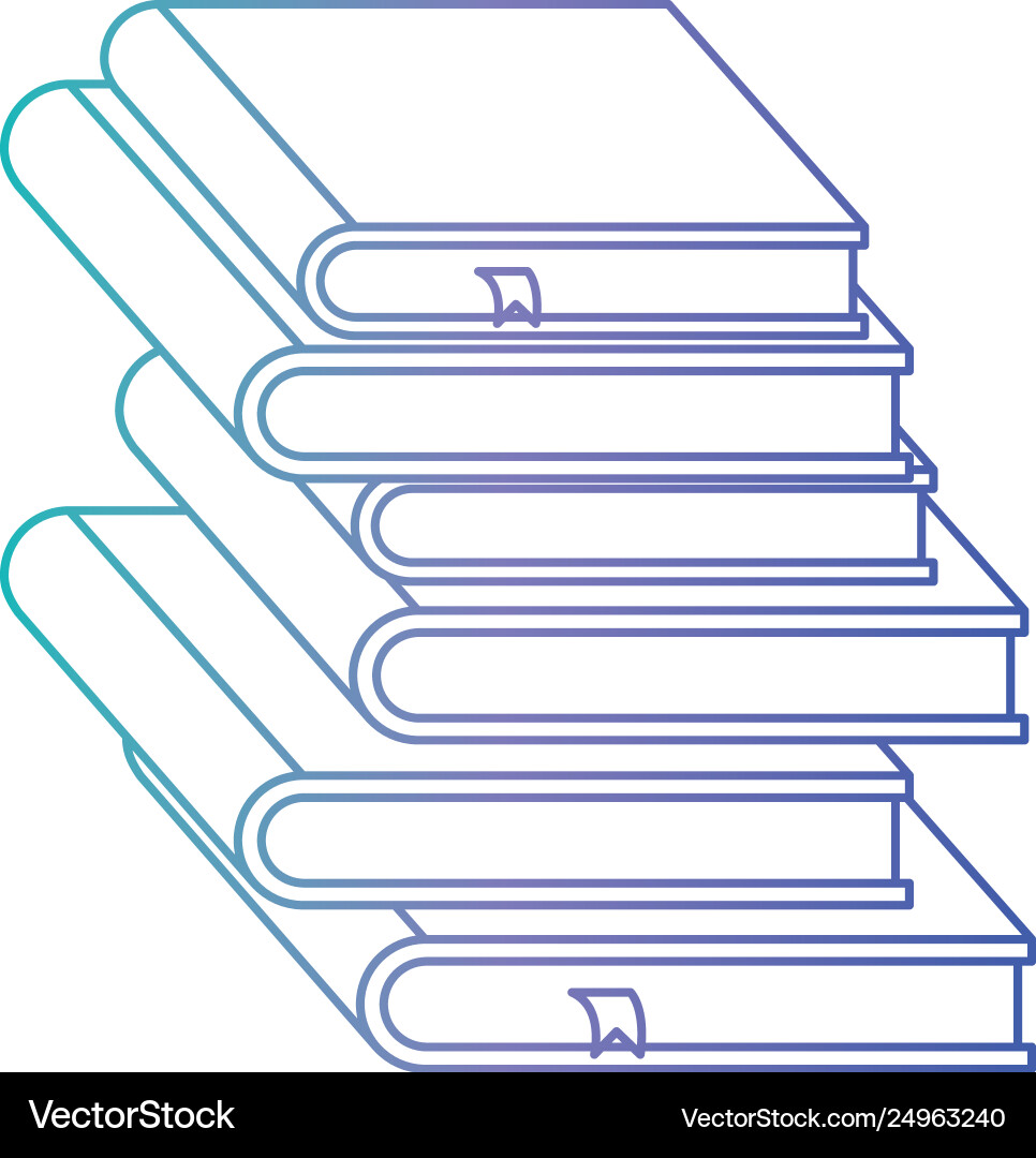 Pile text books isolated icon Royalty Free Vector Image