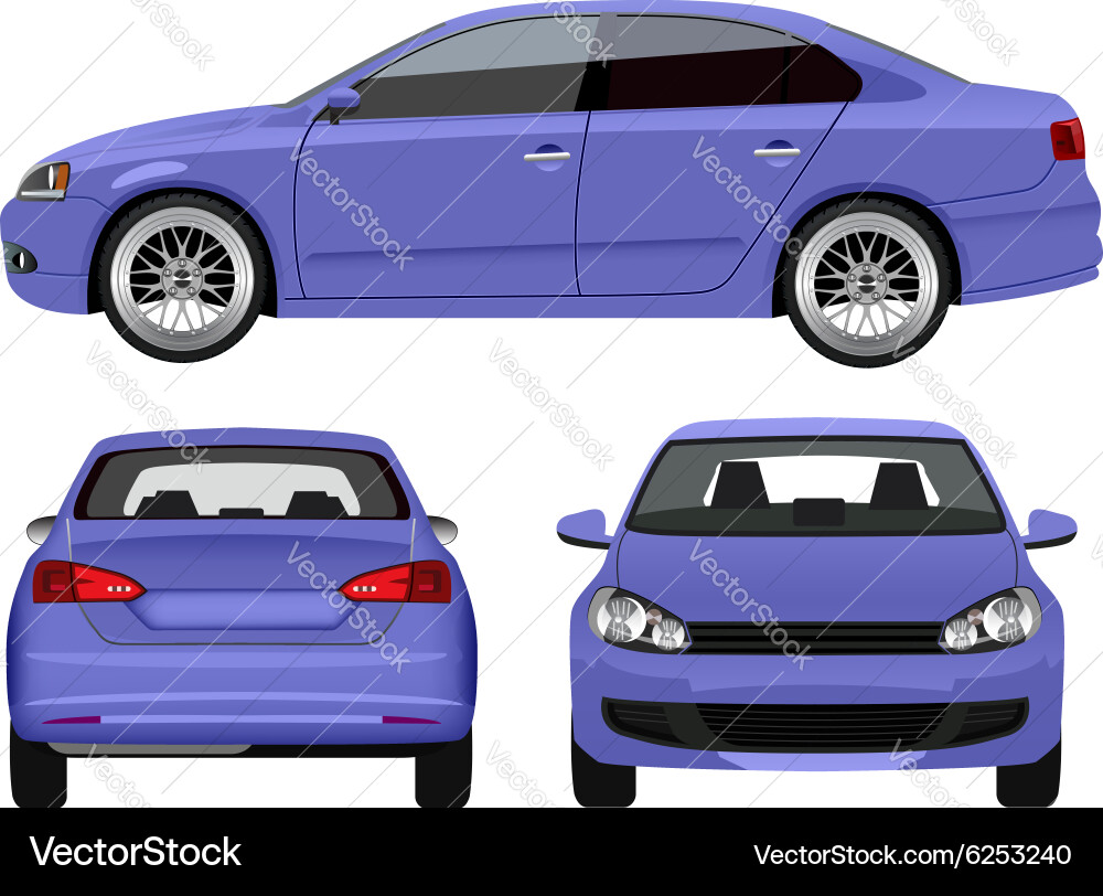 Sports sedan Royalty Free Vector Image - VectorStock