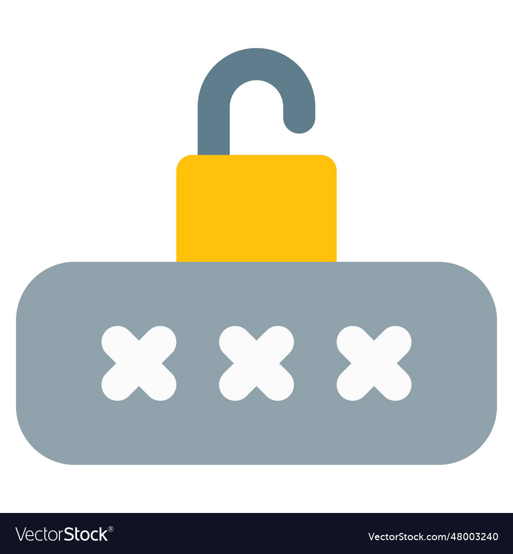 System unlock through a secured passcode Vector Image