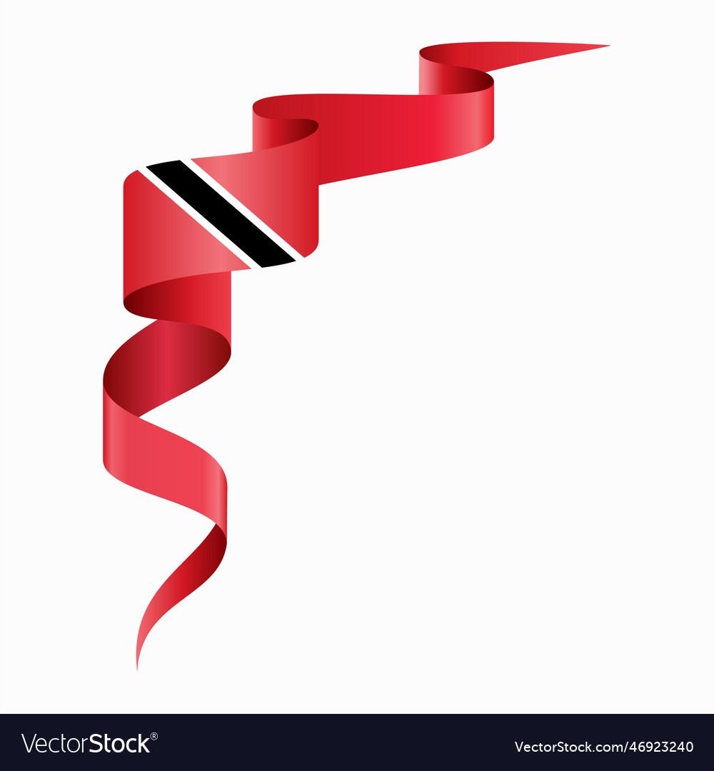 Trinidad and tobago flag wavy abstract background Vector Image
