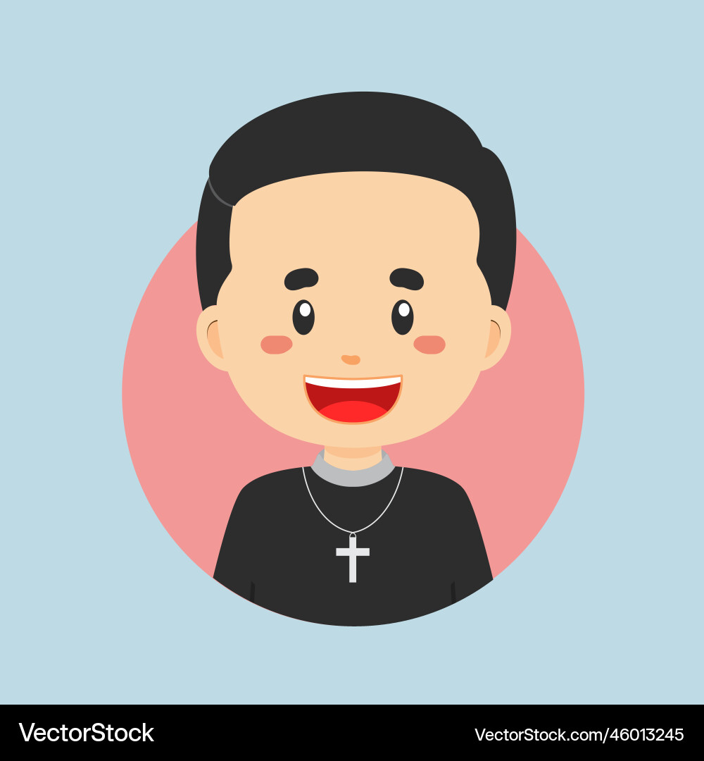 Avatar of a priest character Royalty Free Vector Image