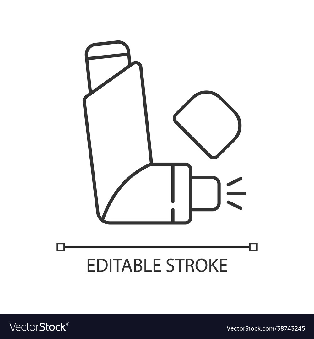 Inhaler linear icon Royalty Free Vector Image - VectorStock