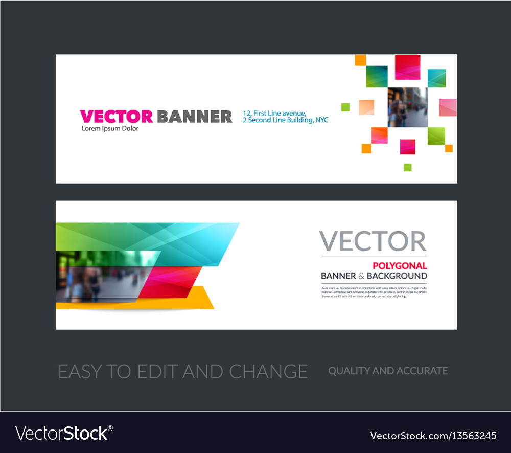 Set of modern horizontal website banners Vector Image