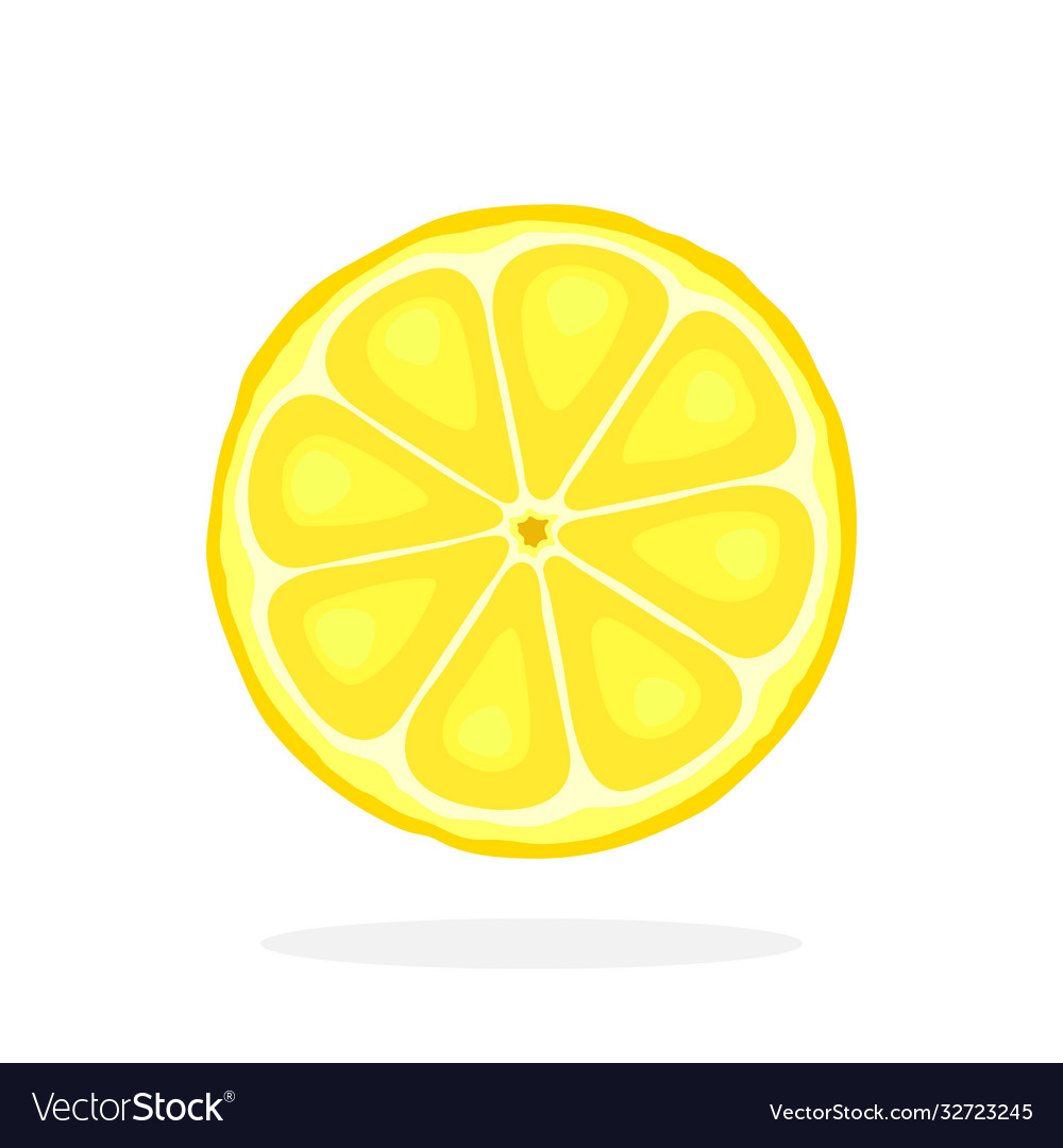Slice lemon Royalty Free Vector Image - VectorStock