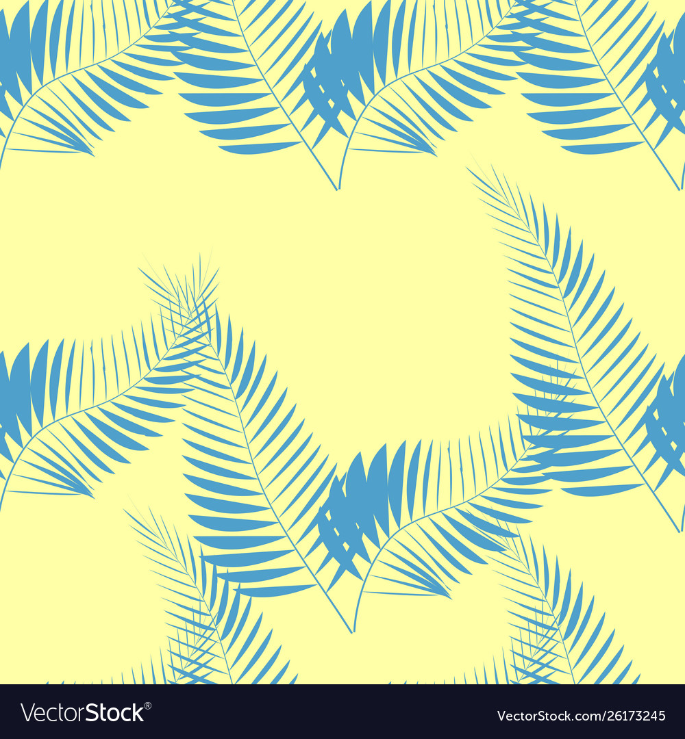 Tropical seamless pattern with palm leaves design Vector Image