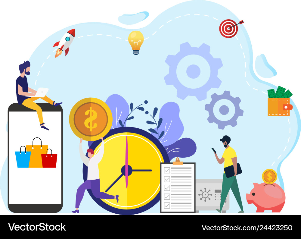 Concept of worker productivity Royalty Free Vector Image