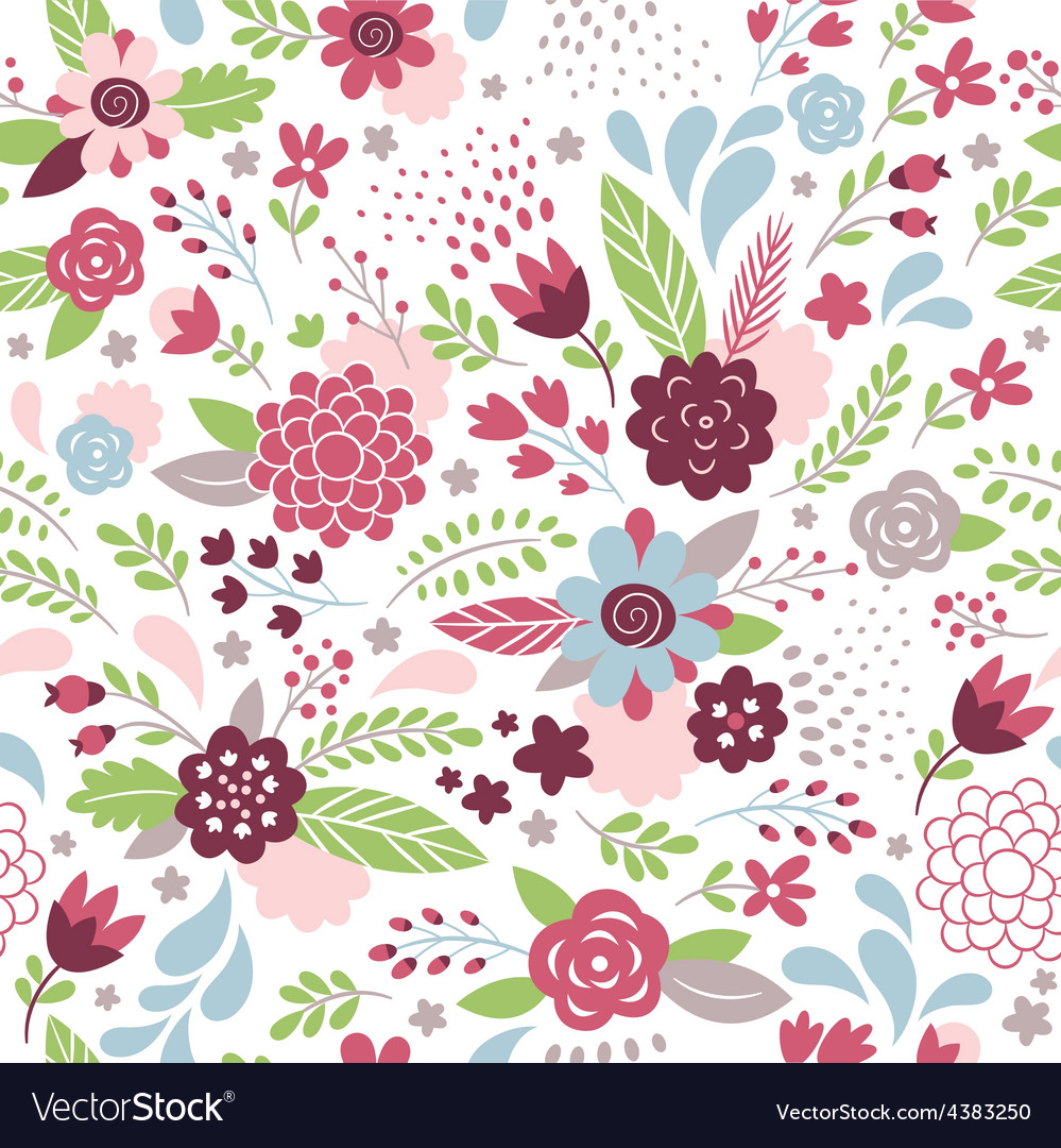 Floral seamless pattern Royalty Free Vector Image