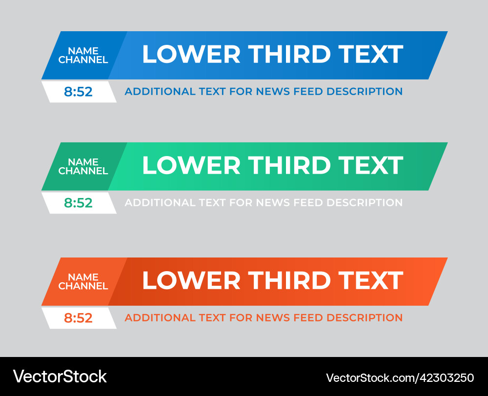 Lower third of the screen for titles Royalty Free Vector