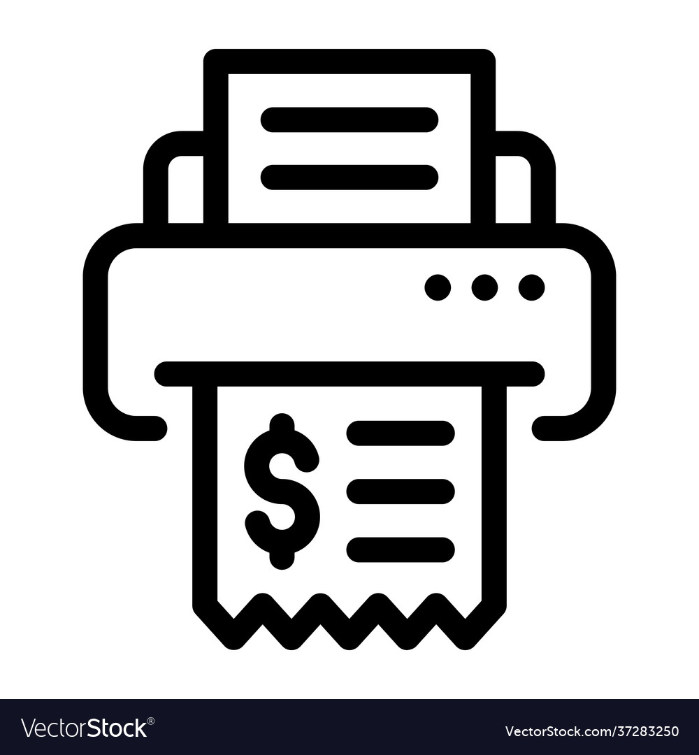 Receipt printer Royalty Free Vector Image - VectorStock