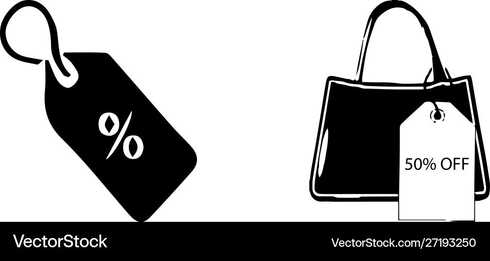 Sale tag icon on white background Royalty Free Vector Image
