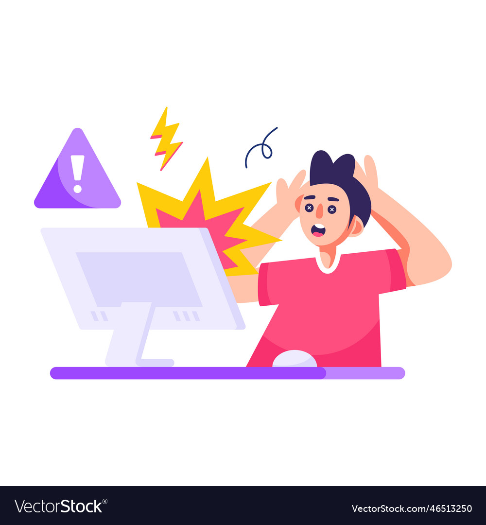 System error Royalty Free Vector Image - VectorStock