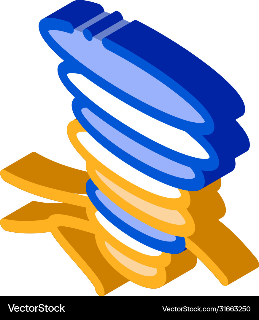 Tornado field isometric icon Royalty Free Vector Image