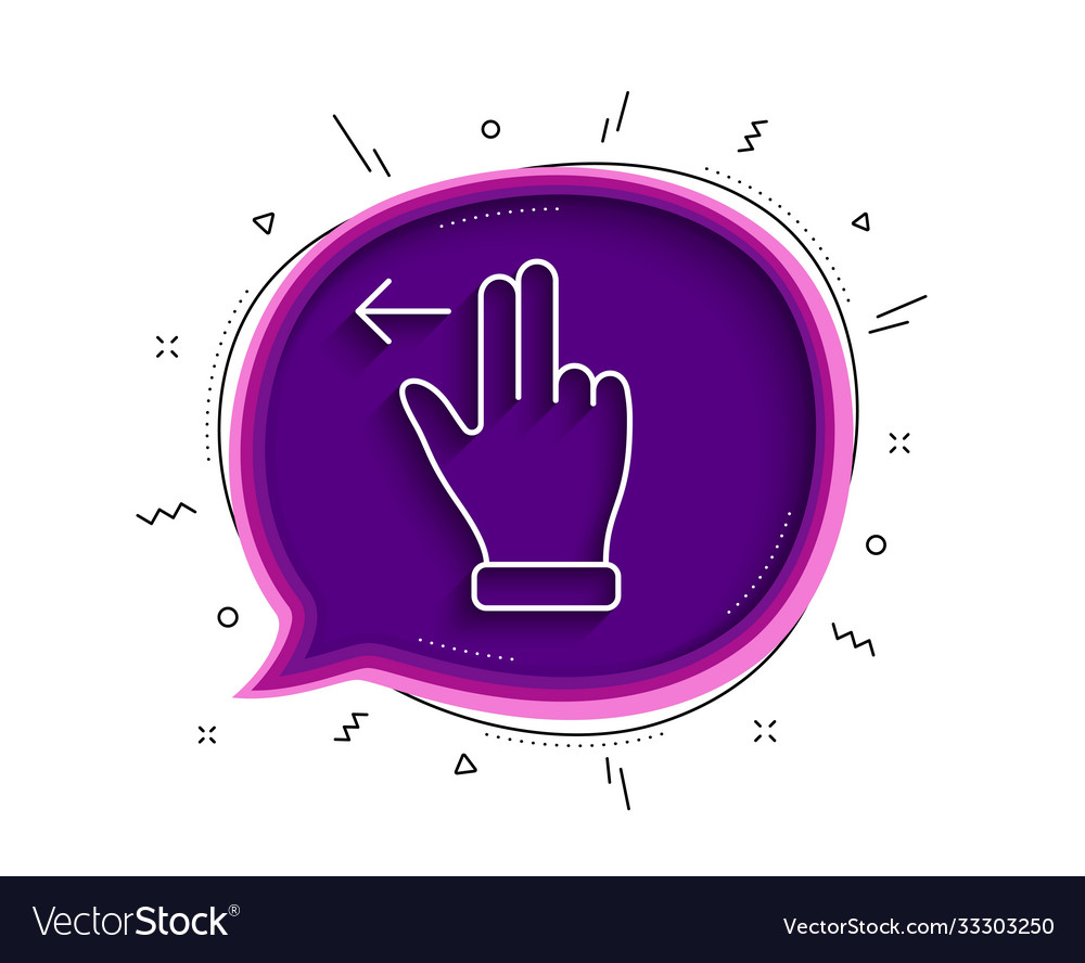 Touchscreen gesture line icon slide left arrow Vector Image