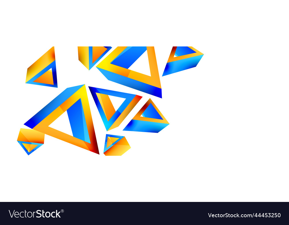 Triangle abstract background 3d basic Royalty Free Vector