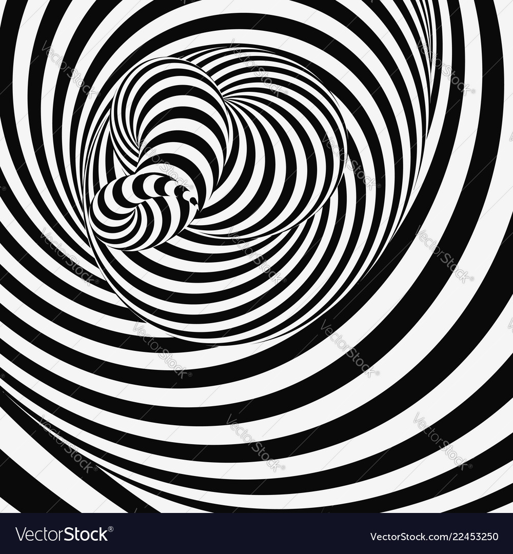 Tunnel abstract 3d pattern with optical Royalty Free Vector