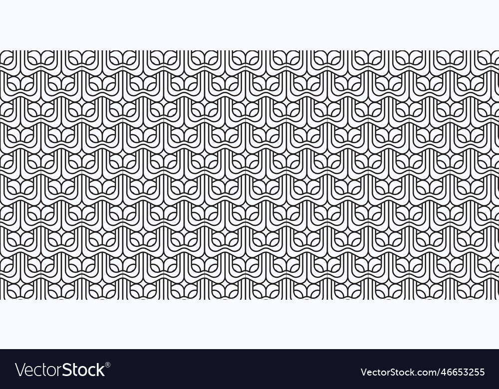 Black line art background pattern design Vector Image